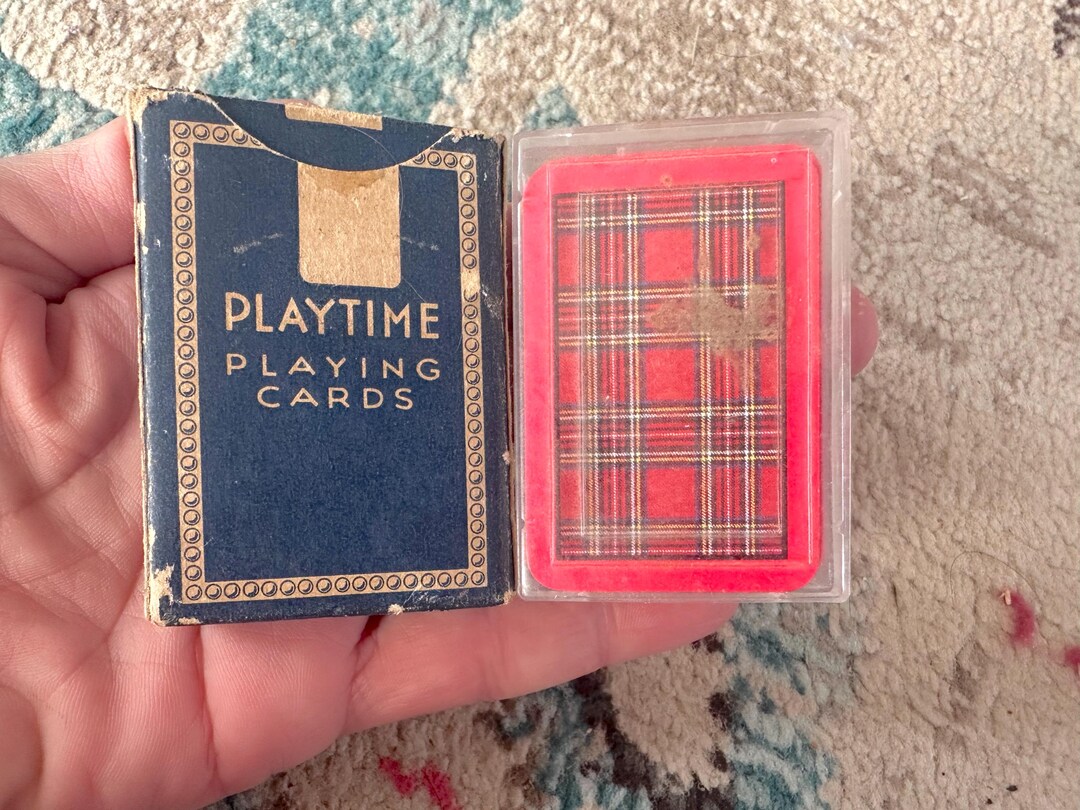 Two Vintage Miniature Playing Card Decks - Etsy