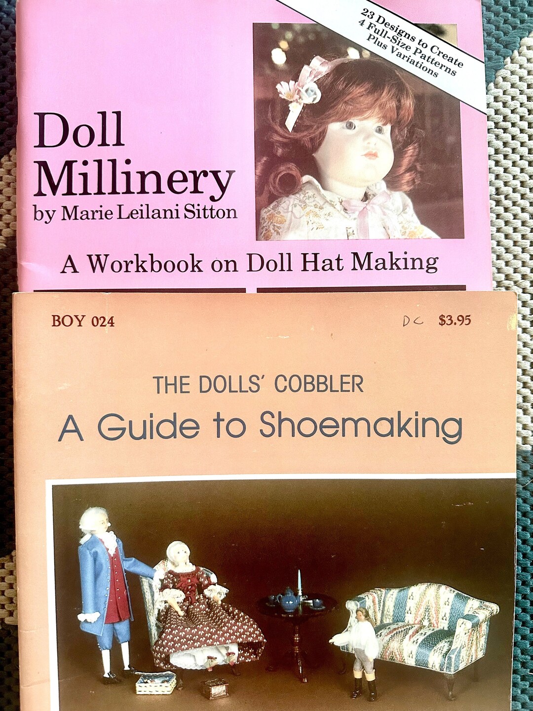 Two Miniature Doll Making Pattern Books / Antique Doll Shoes and Doll ...
