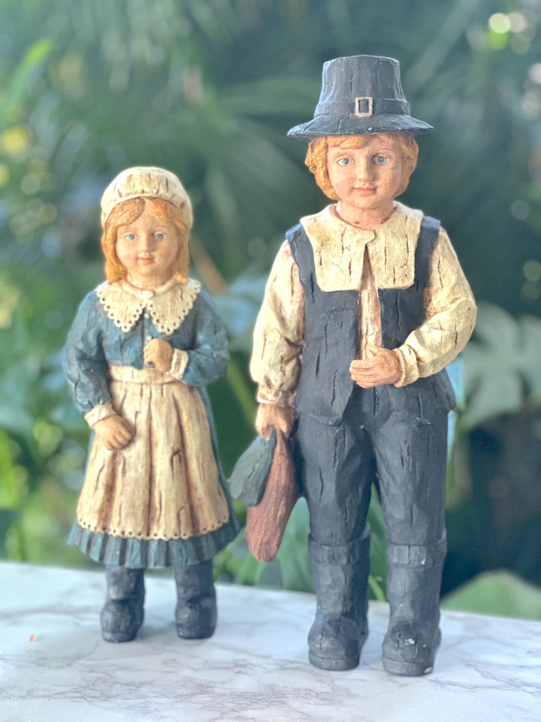 Vintage Pilgrims Boy and Girl for Thanksgiving Mantle or Shelf ...