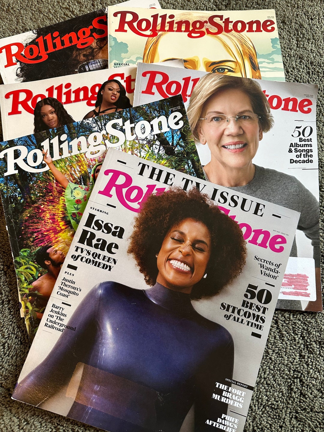 Six Past Issues of Rolling Stone Magazine From 2019, 2020, and 2021 - Etsy