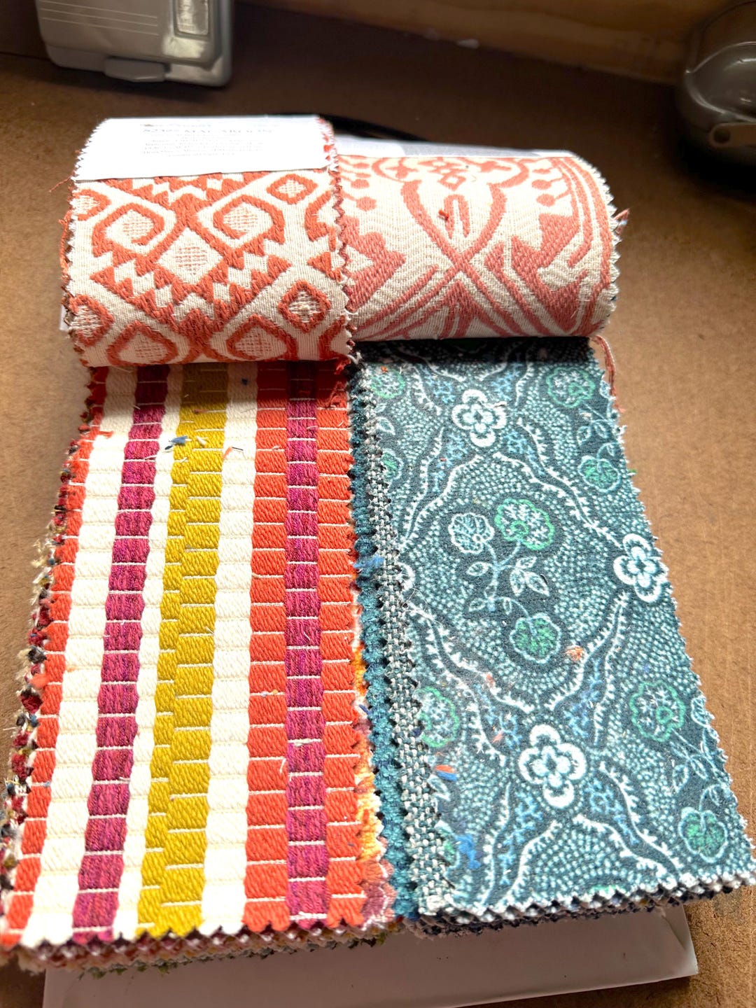 Upholstery Fabric Swatch Book With 20 Fabric in Swatches Size 6.5 X 7.5 ...