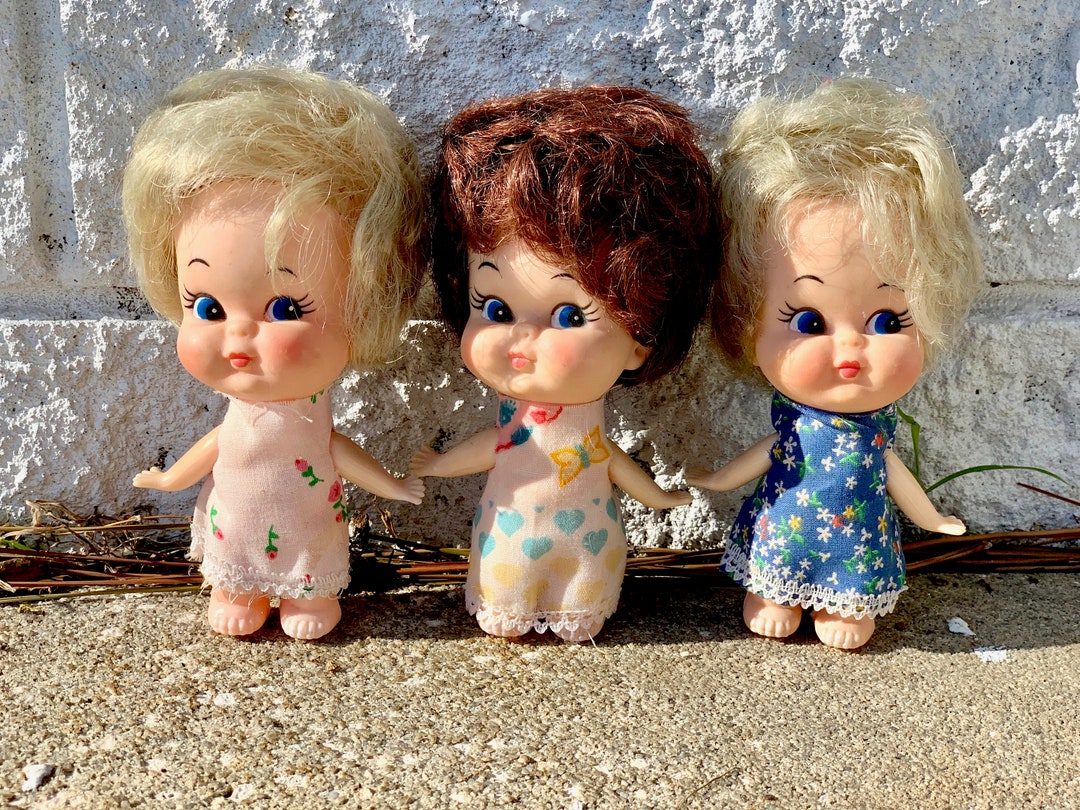 Vintage Mini Dolls in Floral Dresses 1960s: Doll Lover, Little Girl ...