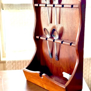 Vintage Wooden Spoon Holder for Wall Display / Spoon Collector's ...