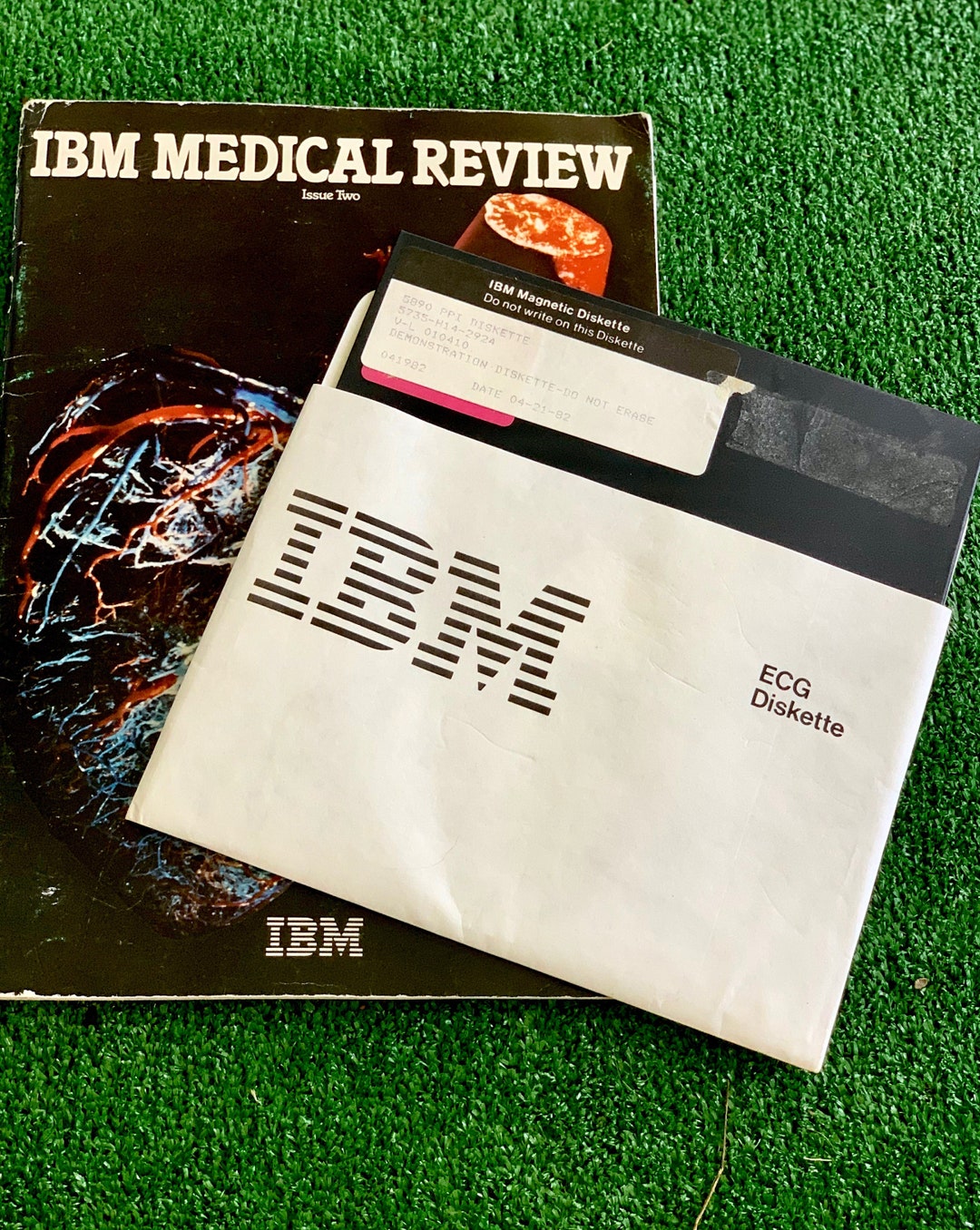 Vintage IBM Medical Review, 1970s Computer Photos, and Large Floppy ...