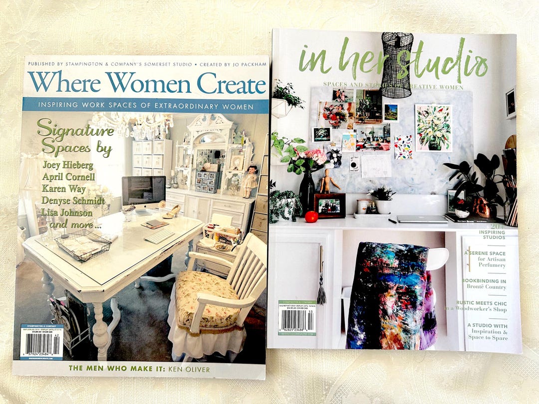 Two Back Print Issues of "where Women Create" and "in Her Studio ...