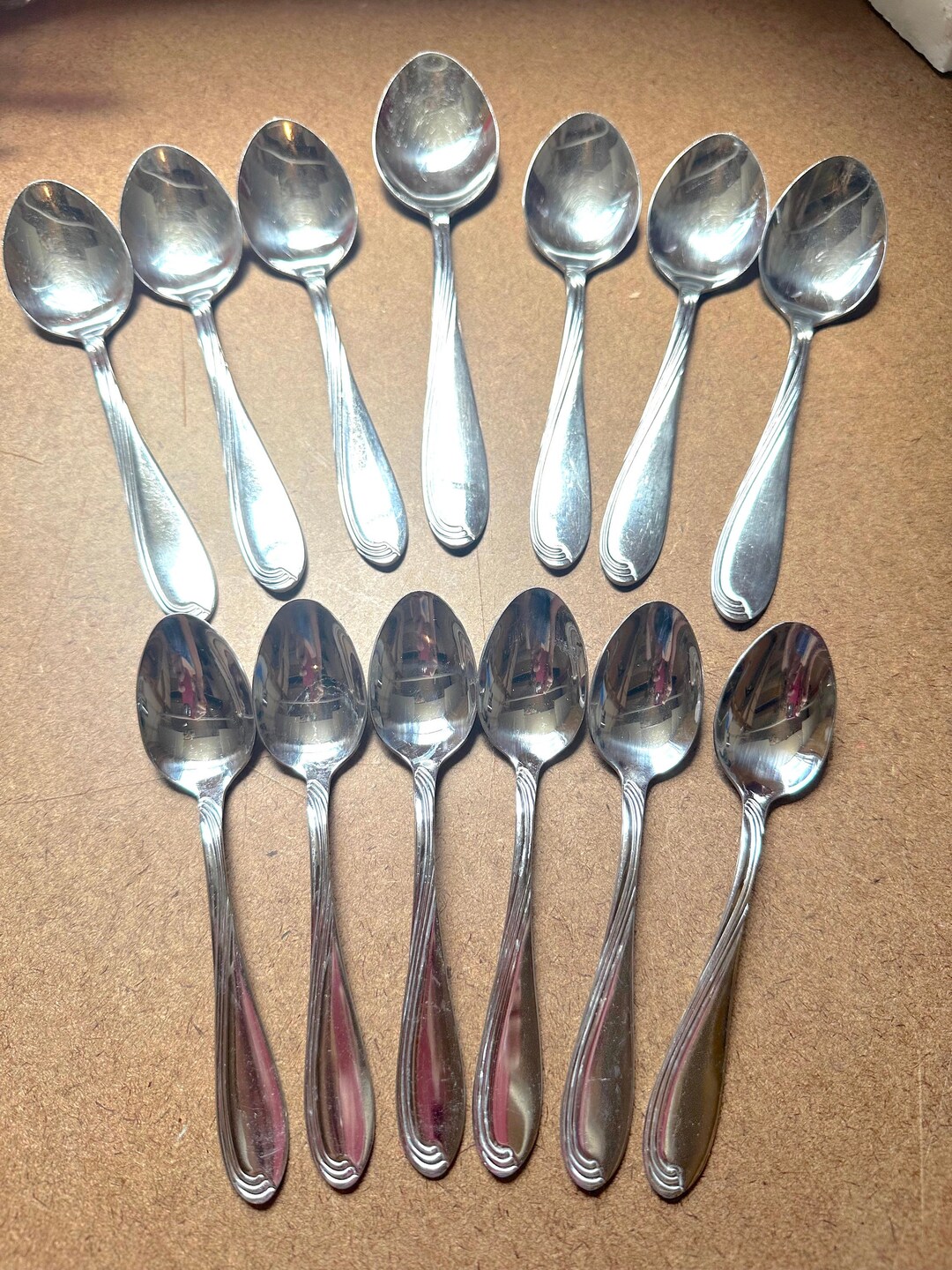 Vintage Oneida Stainless Camber Spoons, Three Sizes: Serving Spoon ...