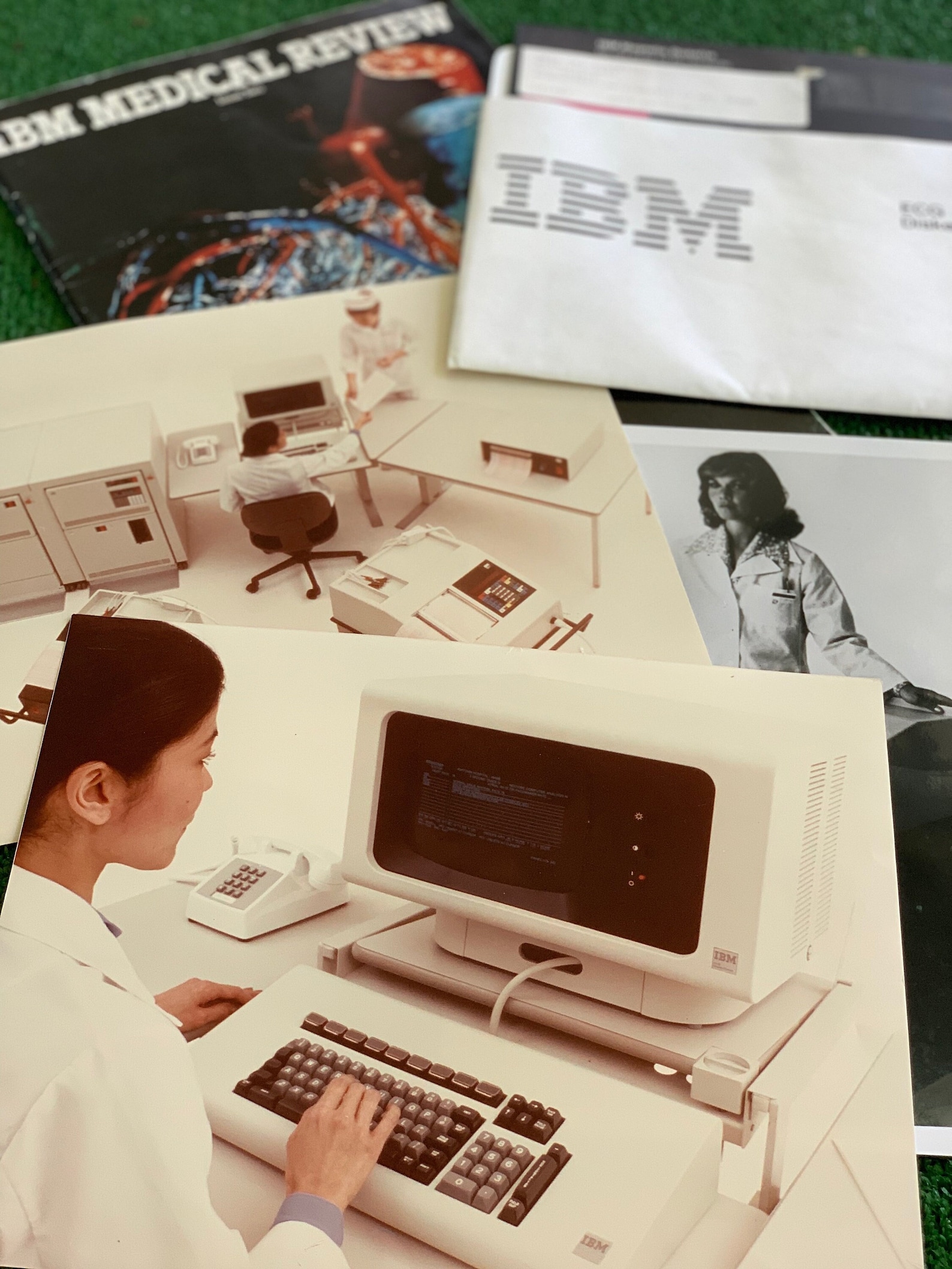 Vintage IBM Medical Review, 1970s Computer Photos, and Large Floppy ...