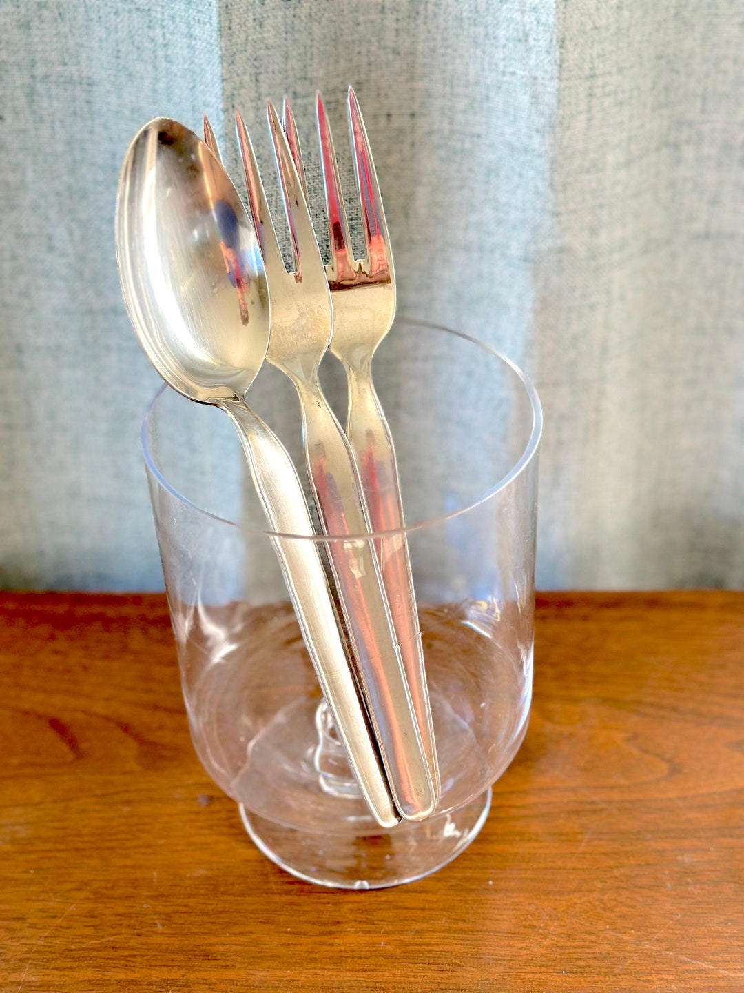 Stainless Serving Spoon and Meat Forks / Abert Inox 18/8 Large Vintage ...