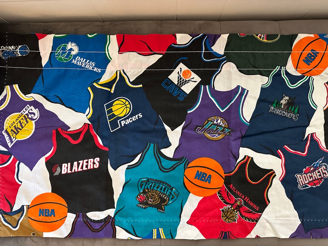 Vintage NBA Curtain Valance, Extra Wide / 84" Wide X 18" Tall - Etsy