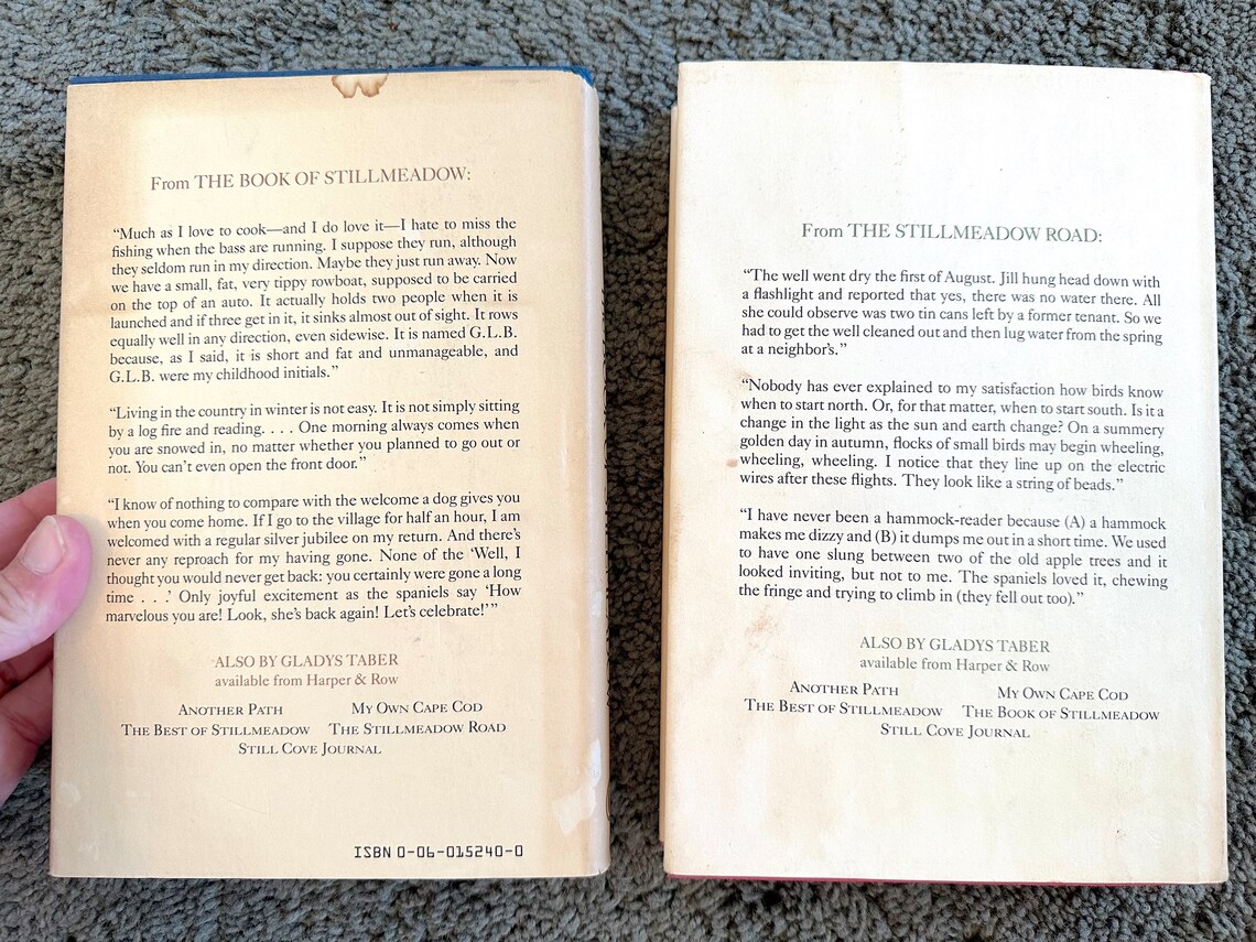 1984 Reprints of the Book of "stillmeadow" and "the Stillmeadow Road ...