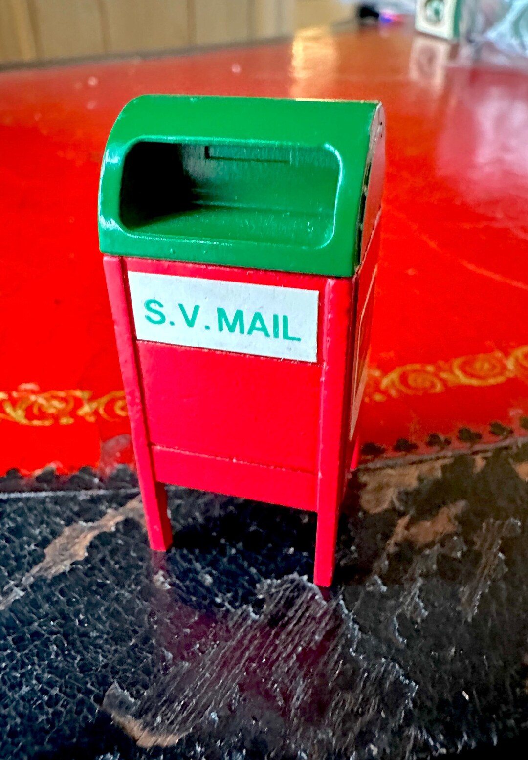 Vintage Dept. 56 Cast Iron Mailbox With Decals - Etsy