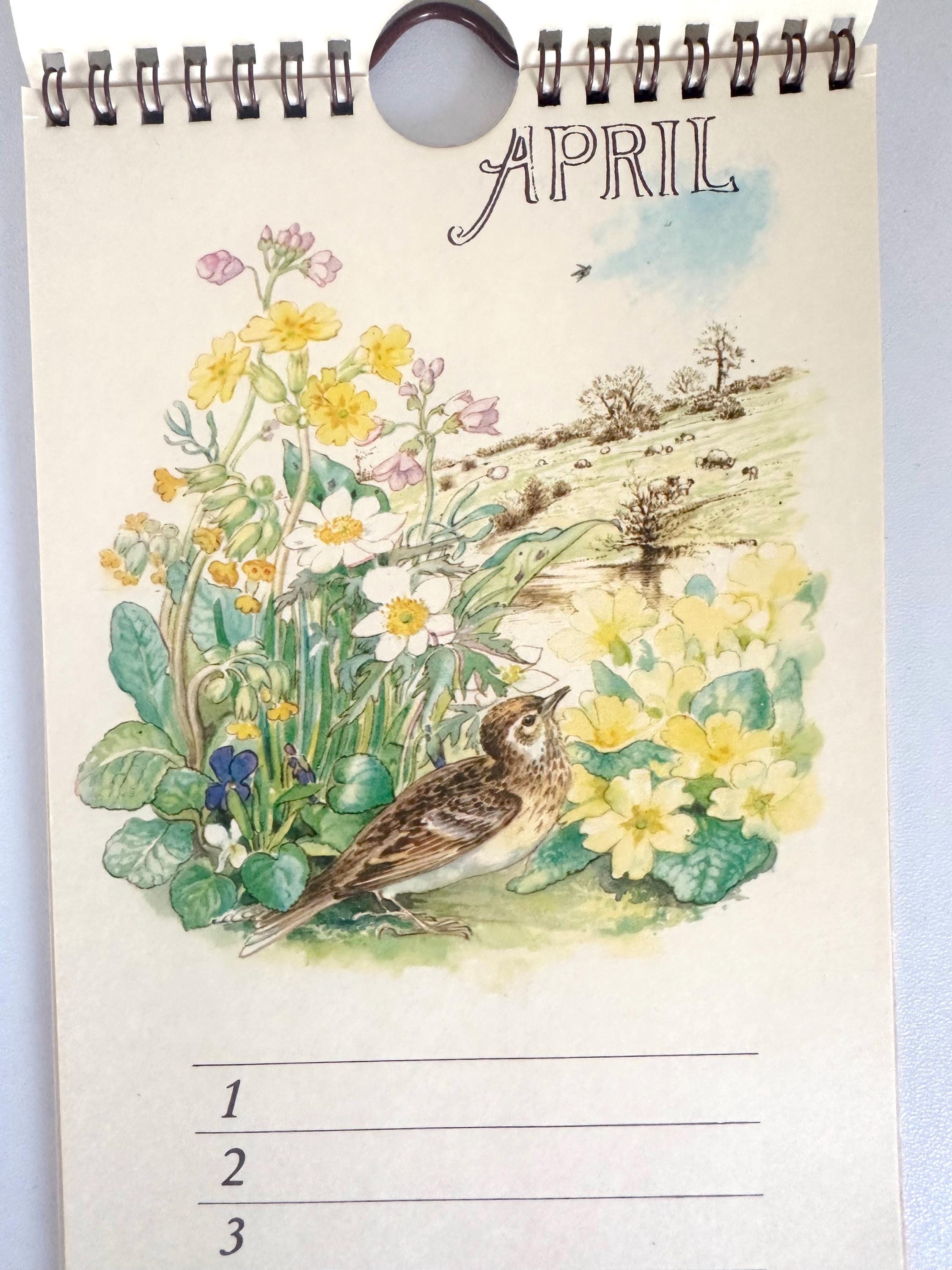 1977 Long, Tall, Undated Wall Calendar From "the Country Diary of an ...
