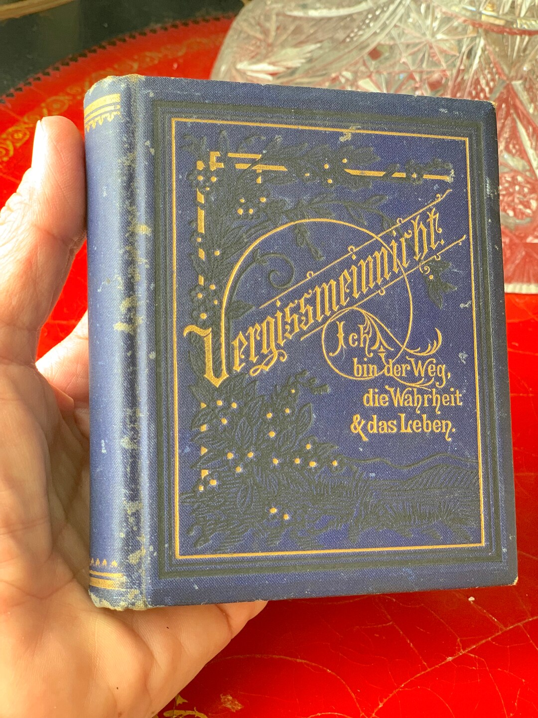 Tiny Antique German Book, Vergissmeinnicht, With Gold Embossed ...
