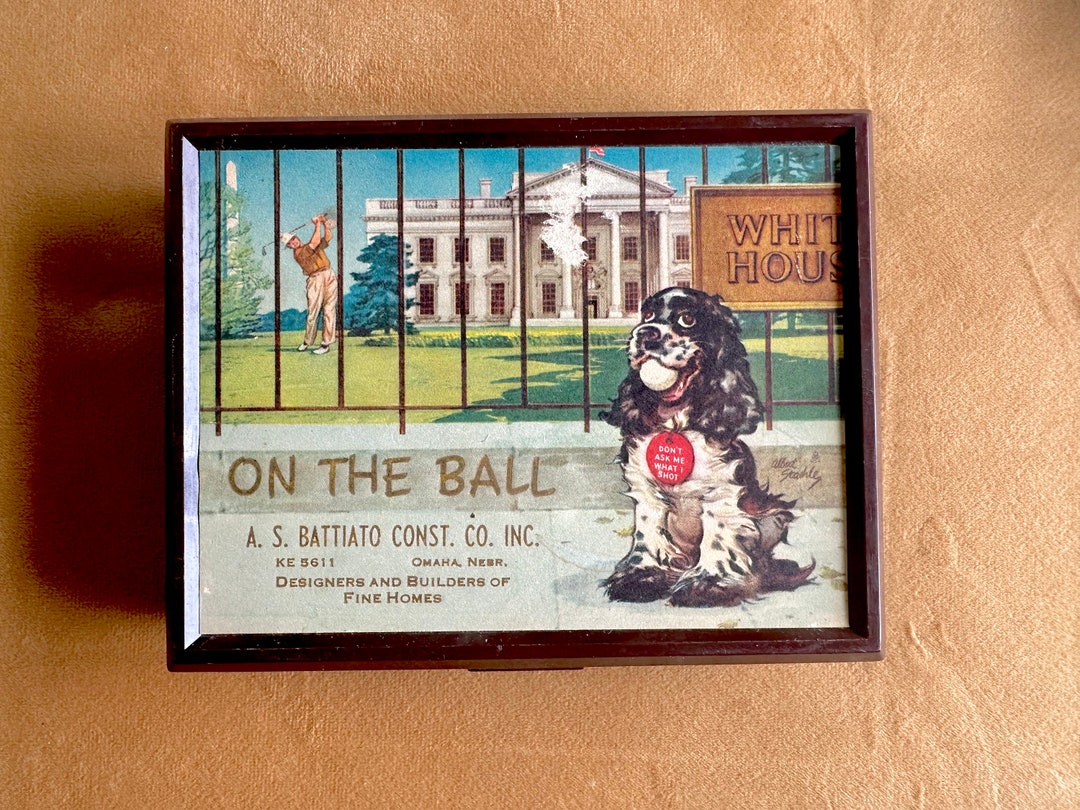 Vintage Playing Cards Advertising for Builder Golfer and Dog With Ball ...