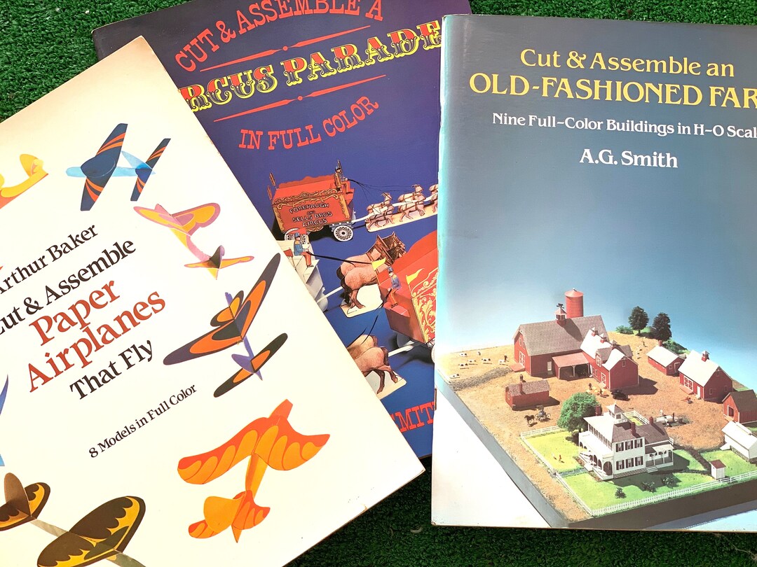 Paper Model Books, Lot of 3: Cut & Assemble Paper Airplanes That Fly ...