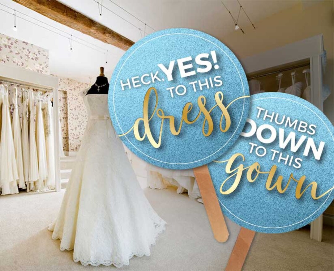 Say Yes to the Dress Blue Paddles Signs Instant Download Powder Blue ...