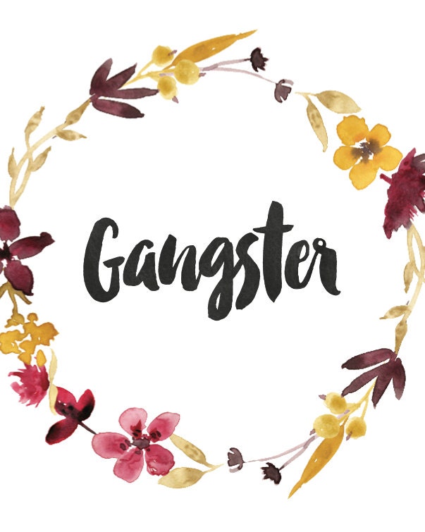Gangster Hip Hop Art Print Poster, Watercolour, Instant Download ...