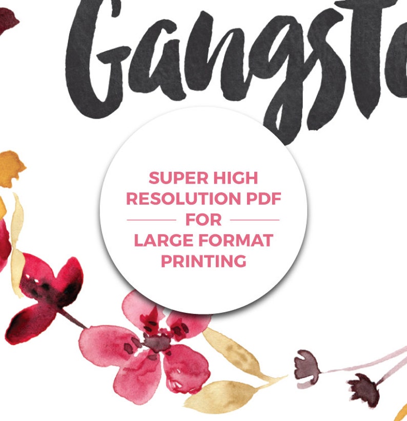 Gangster Hip Hop Art Print Poster, Watercolour, Instant Download ...