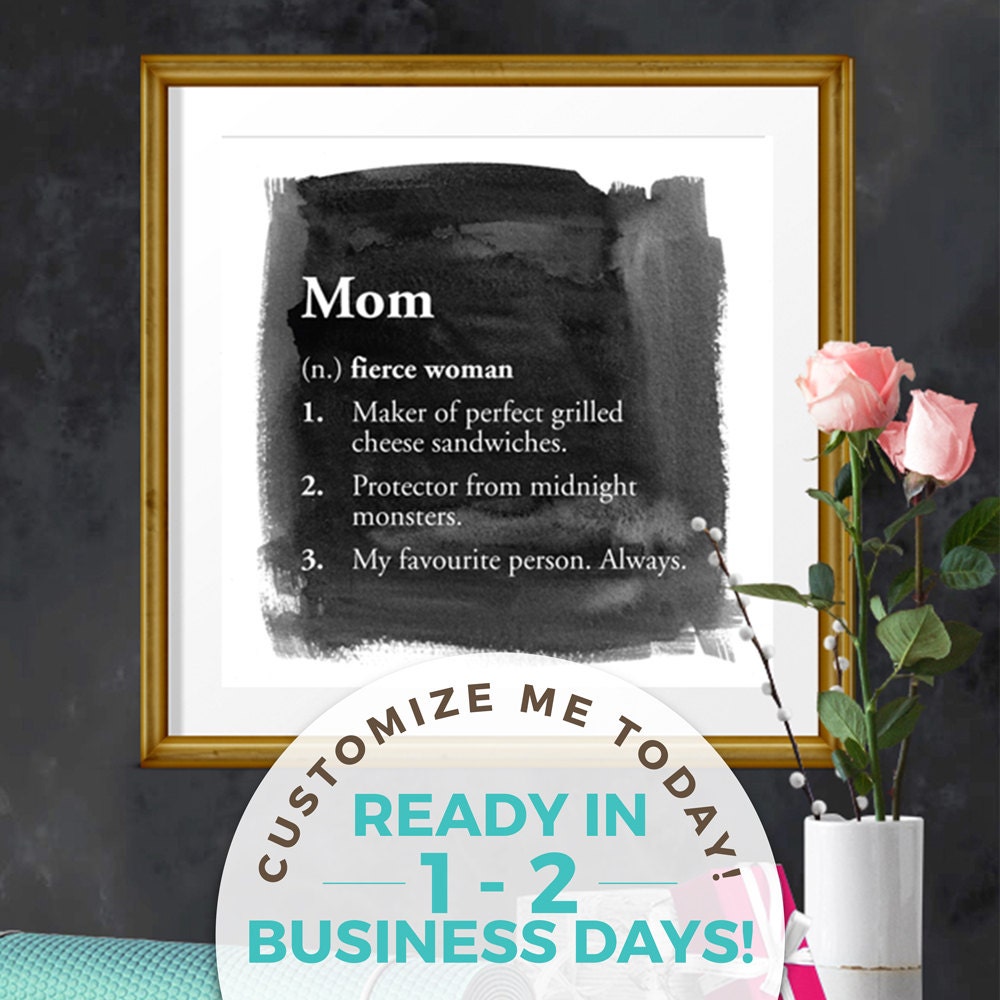 Dictionary Definition Art Print Made to Order, Custom for Spouse ...