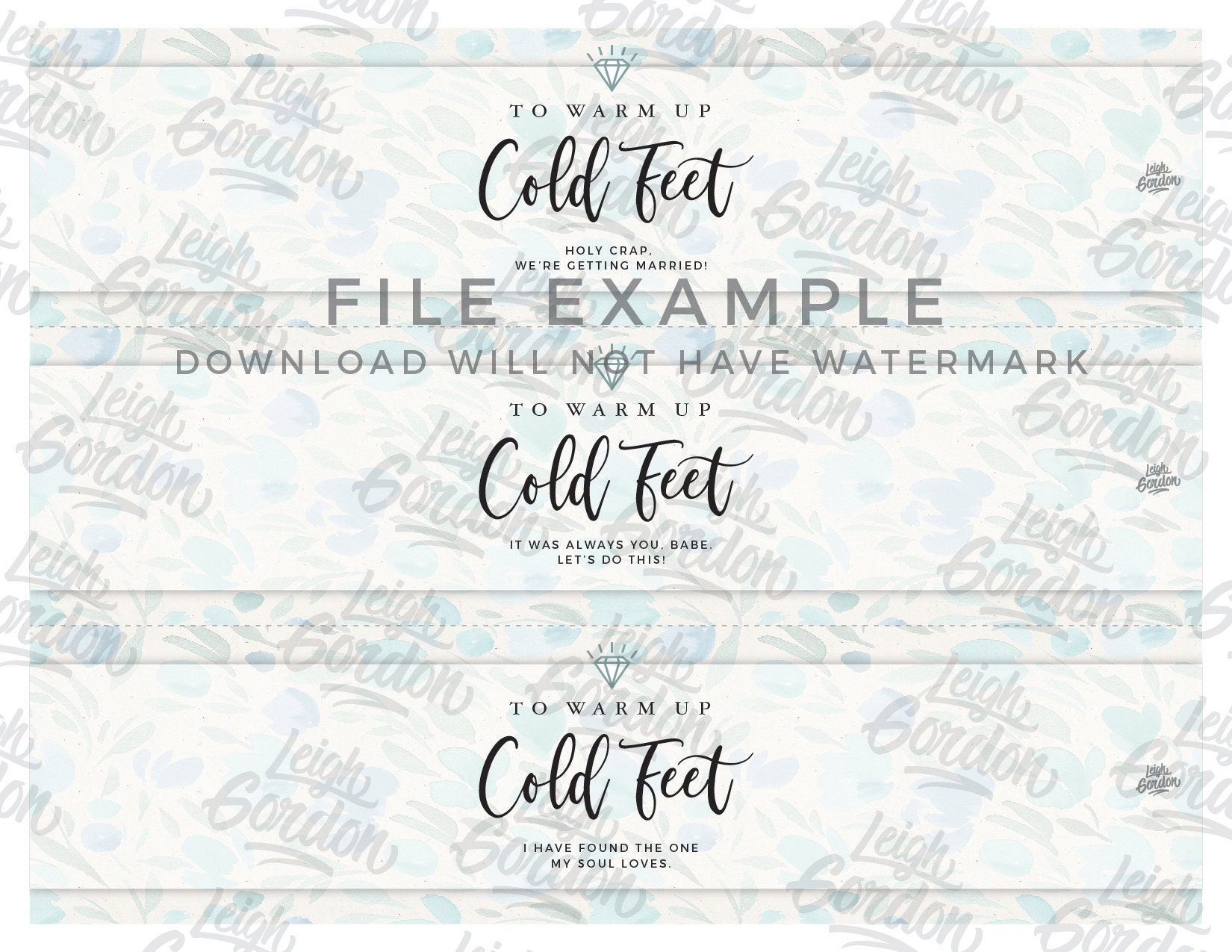 Cold Feet Sock Wrapper Groom Gift Wedding Day Gift Digital - Etsy