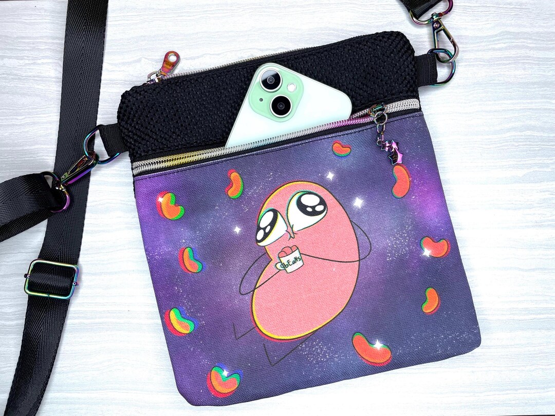 Crossbody Bag Outer Space Kawaii Bean Alien UFO Canvas/upholstery Small ...