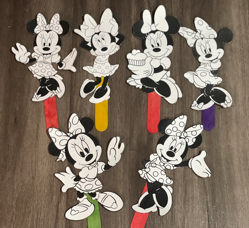 Cartoon Character Fun Coloring Cutouts (set of 24) - Etsy