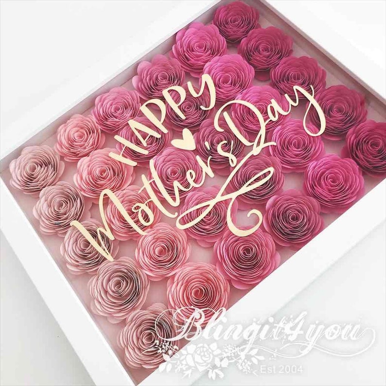 Best Mother's Day Gift - Shadow Box With Hand Rolled Flowers Will Never ...