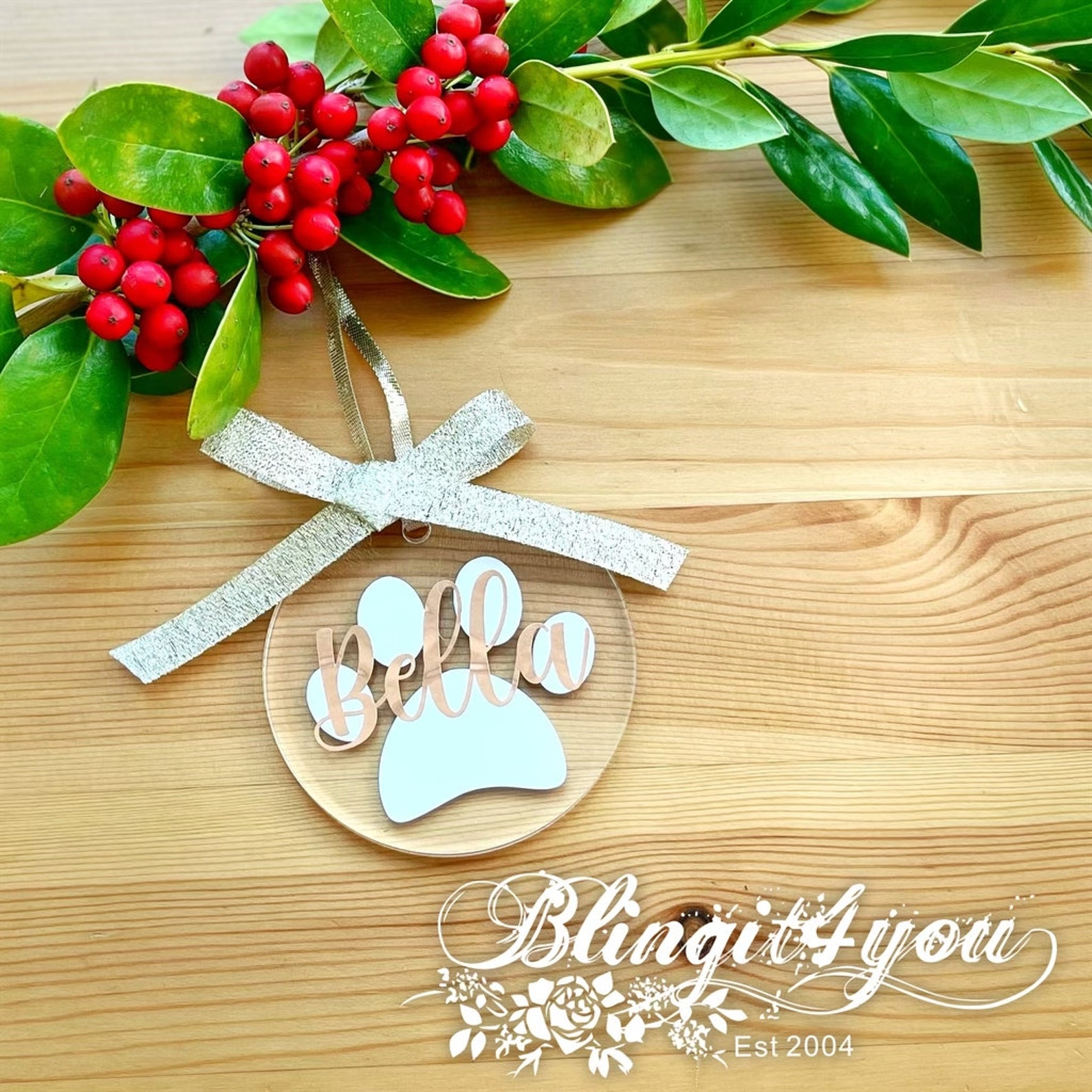 2021 Christmas Decorations With Dog Name Dog Christmas Gift | Etsy