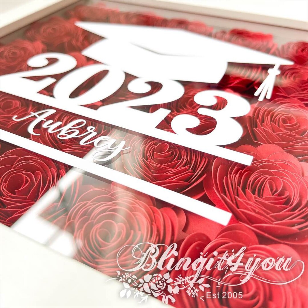 Graduation Gift Box / Flower Shadow Box for Girls College, High School ...