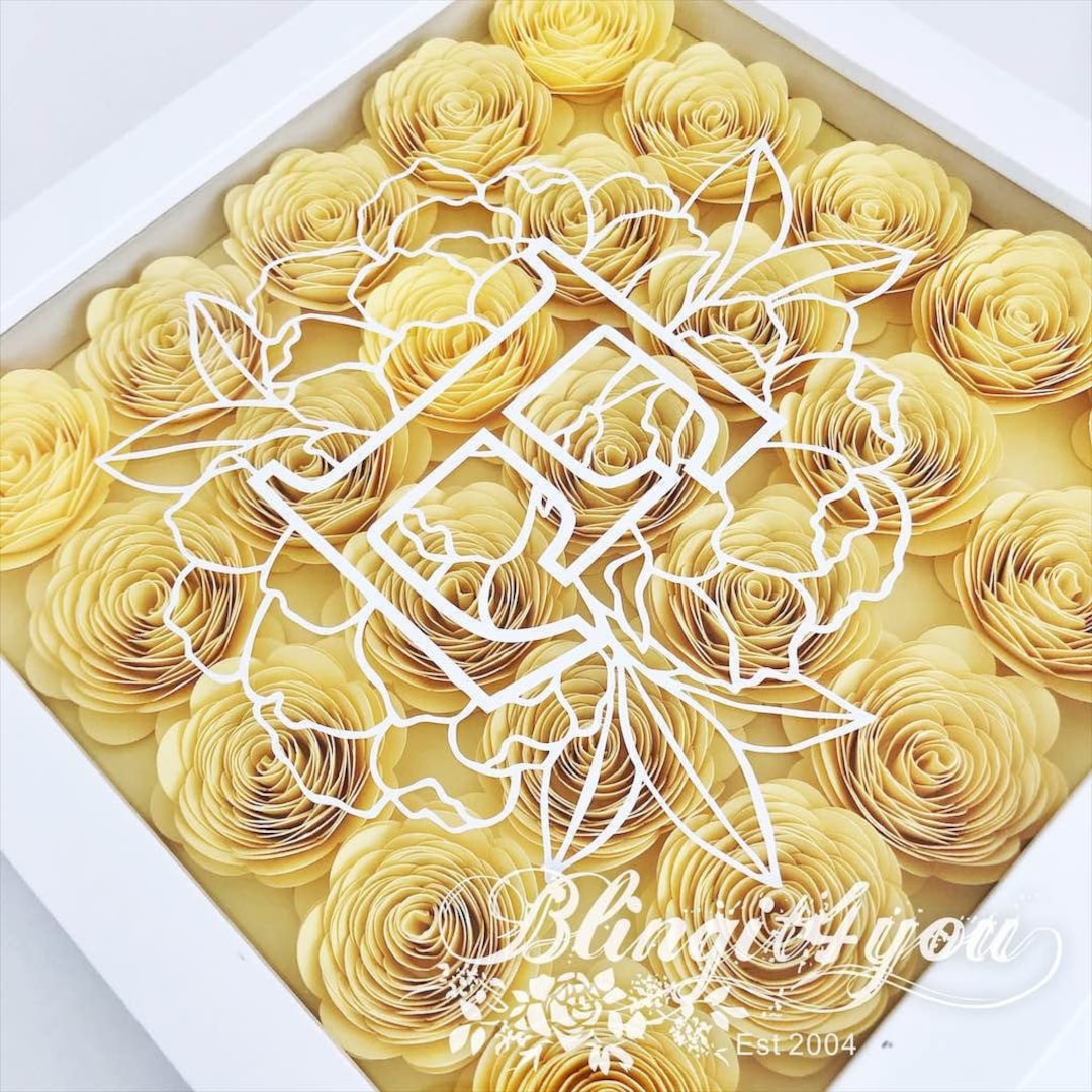 Baby Name Announcement Flower Shadow Box I Hello My Name is Flower Box ...