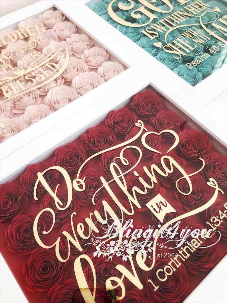 Best Mother's Day Gift - Shadow Box With Hand Rolled Flowers Will Never ...
