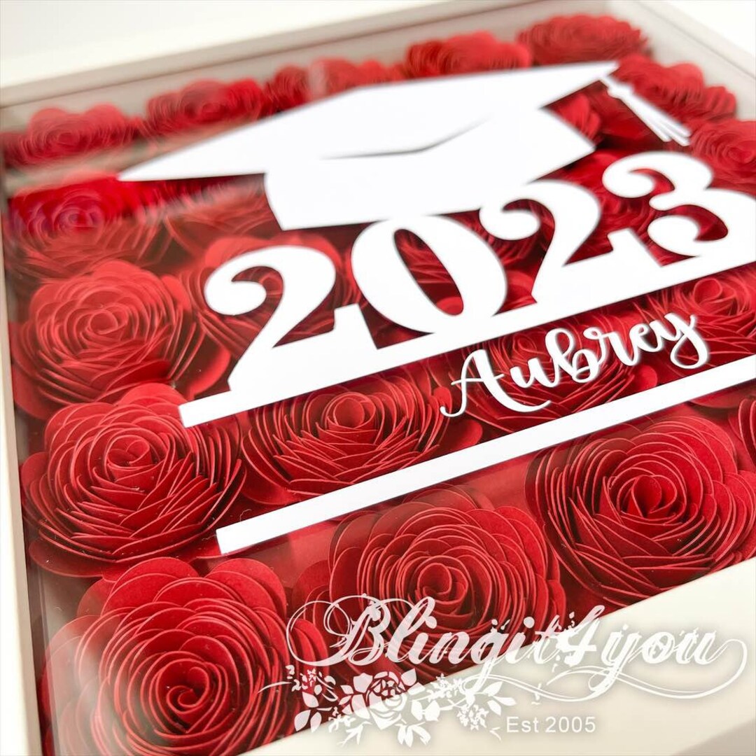 Class 2023 Graduation Gift Flower Shadow Box, Graduation Flower,high ...
