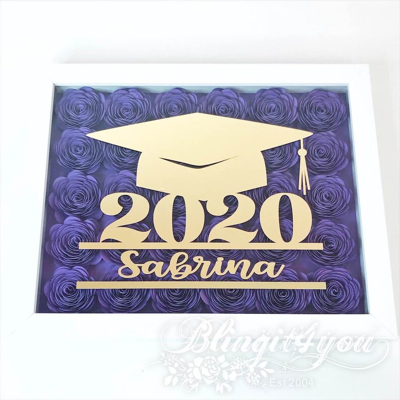 Graduation Gift Box / Flower Shadow Box for Girls College - Etsy