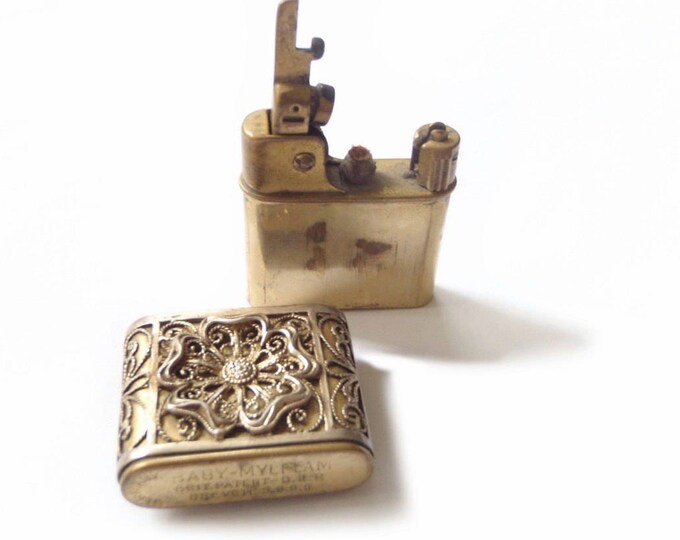 Baby Mylflam Lighter 1910s Antique Ladies Art Nouveau Brass Lighter ...