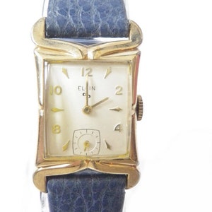 1940s Elgin Dress Watch Vintage Unisex Fancy Wristwatch Blue - Etsy