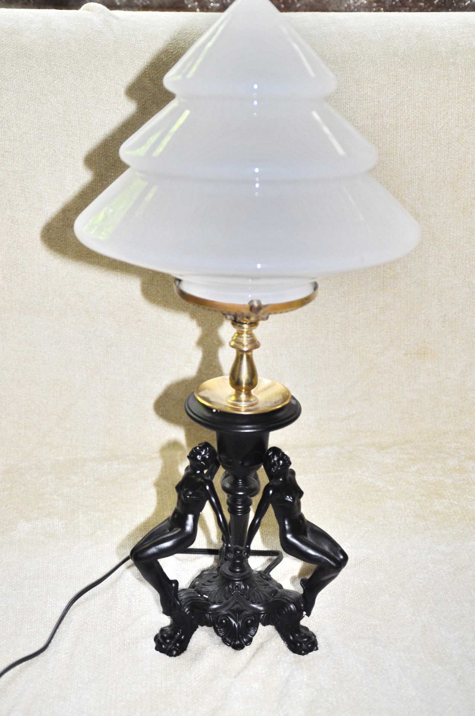 1926 Naked Woman Table Lamp Signed Reclining Nude Flapper Lady - Etsy