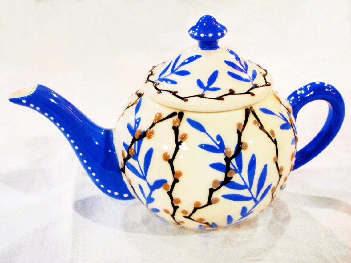 Art Deco Czech 10pc Tea Set Bohemian Hand Painted Tea Pot - Etsy