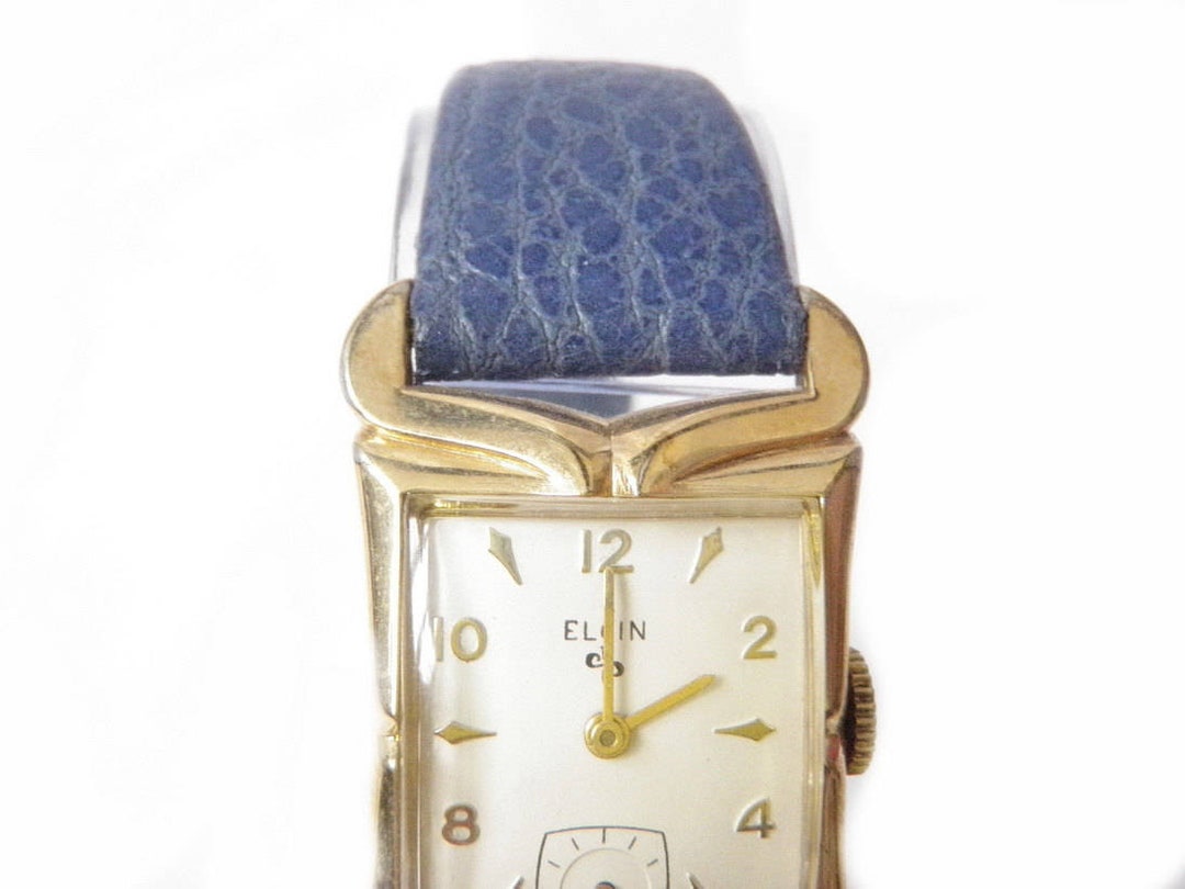 1940s Elgin Dress Watch Vintage Unisex Fancy Wristwatch Blue - Etsy