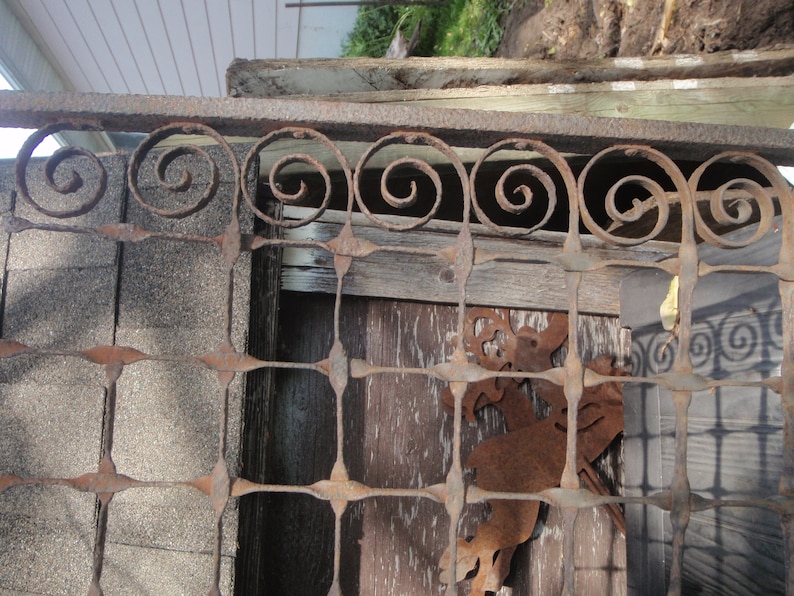 2 Art Nouveau Iron Gates 1800s Antique Decorative Architectural Salvage ...