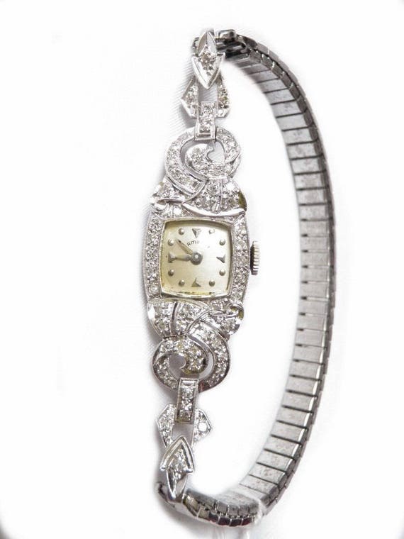 1964 Bulova Square Case Dress Watch Blue Dial Mid Ce… - Gem