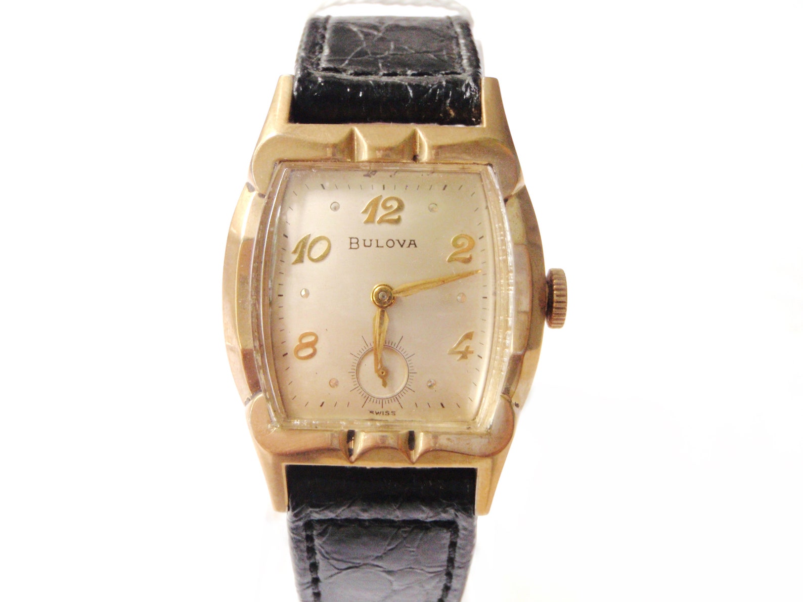 1940s Bulova Tank Style Watch Rare Vintage Bulova Fancy Dress Watch ...