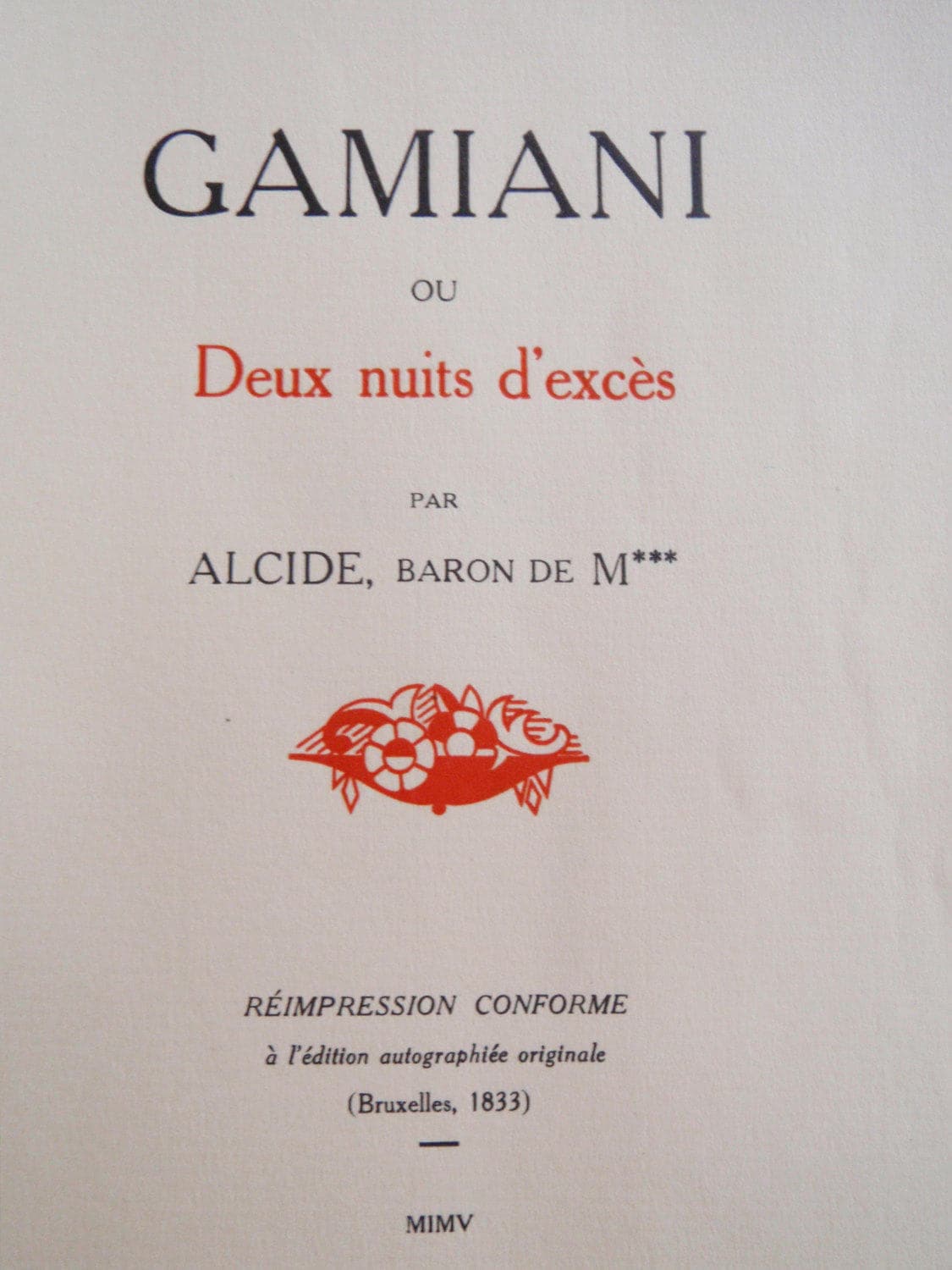 1931 Gamiani French Erotica First Ltd Ed Book Paul Avril Two Nights of ...