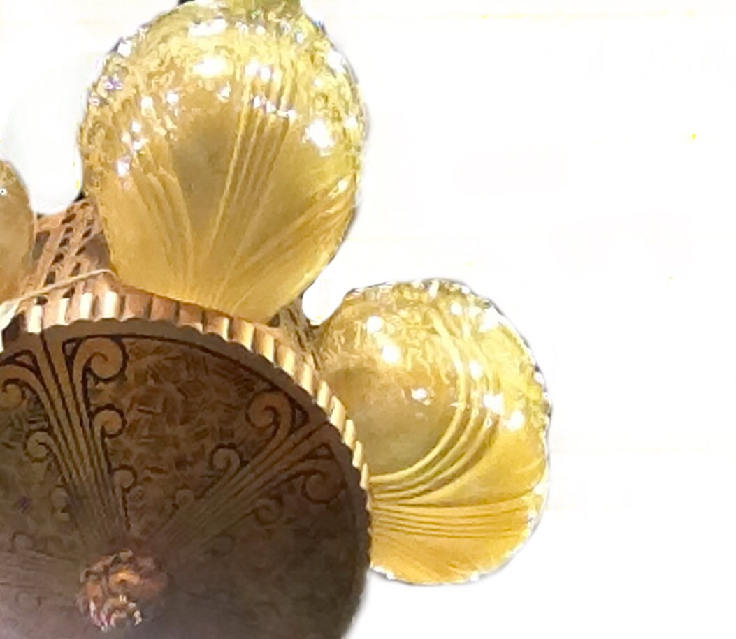Art Deco 5 Slip Shade Chandelier Lighting/1920s Slipper Shade Ceiling ...