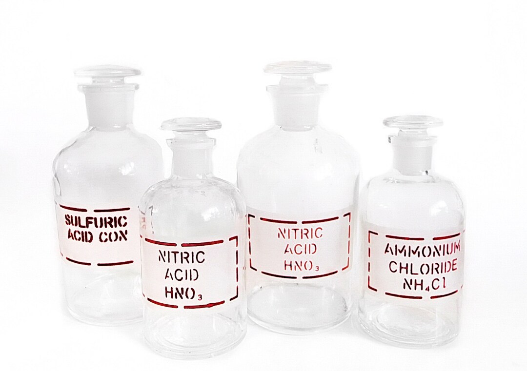 4 Boxed Pyrex Lab Bottles Antique 1930s Apothecary Pharmaceutical Glass ...