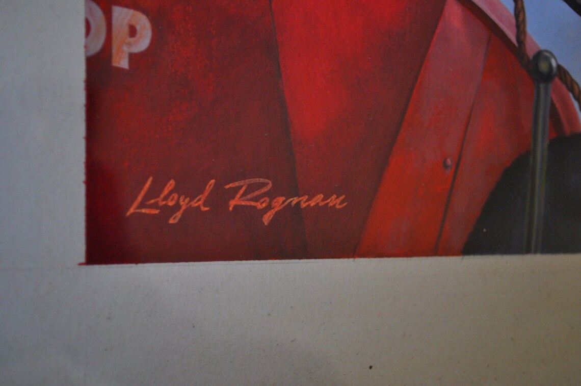 Lloyd Rognan Farmer Tractor Painting 1960s Original | Etsy