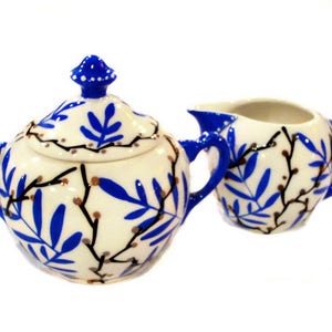 Art Deco Czech 10pc Tea Set Bohemian Hand Painted Tea Pot Cream Covered ...