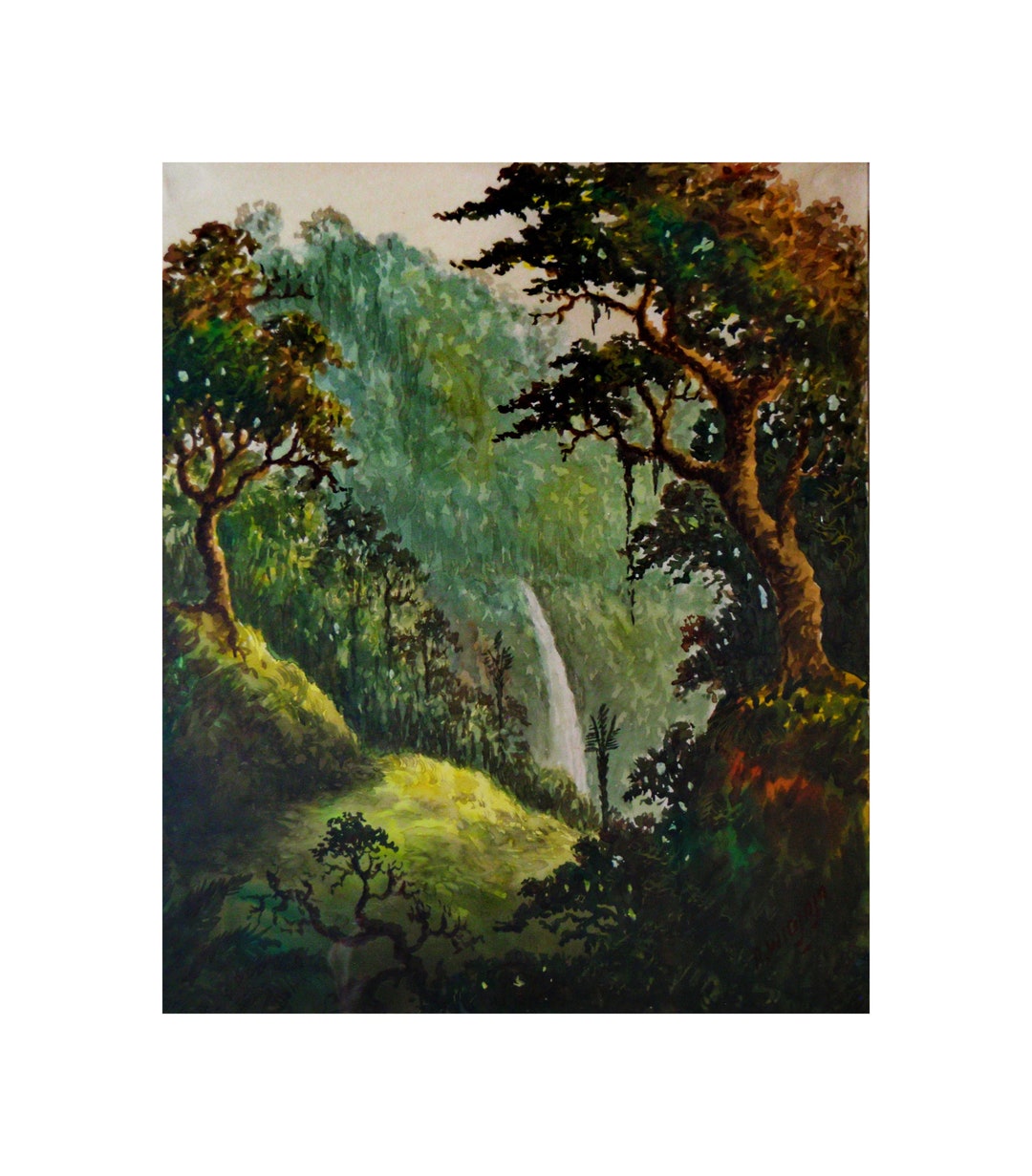 Anton Kustia WIDJAJA Java Rainforest Framed Watercolor Wall Art Java ...