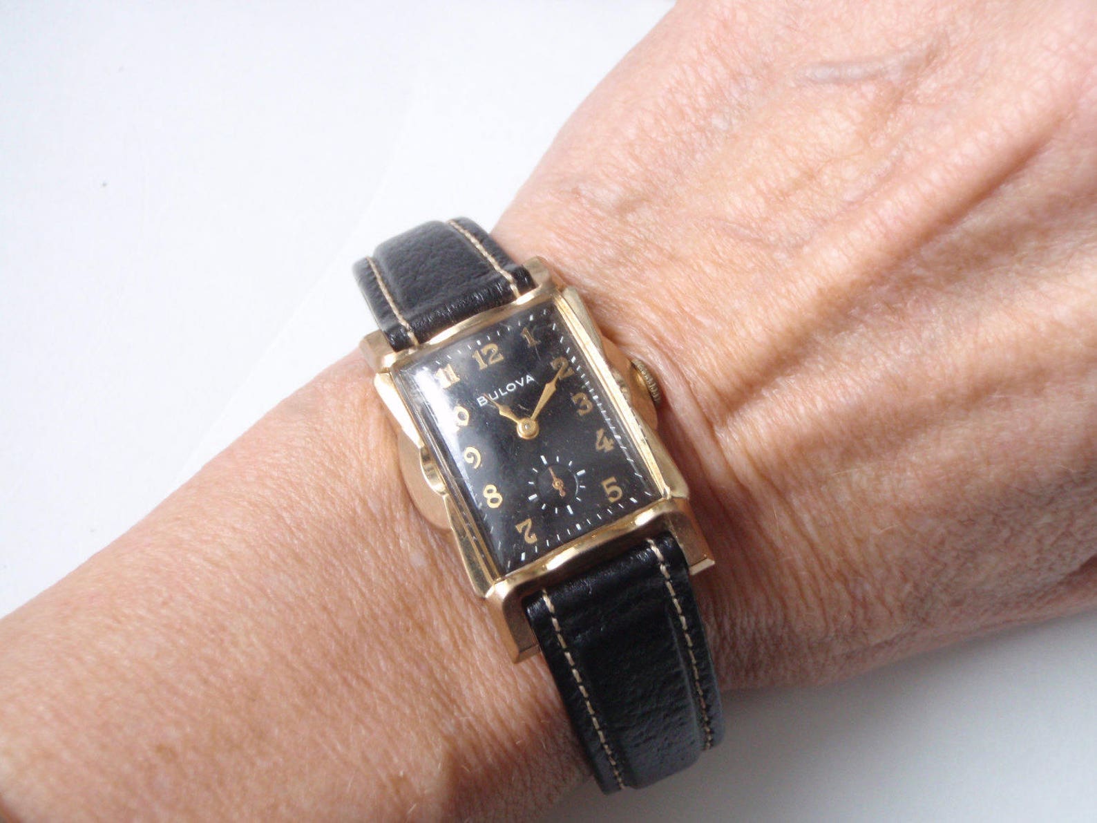1940s Bulova Tank Style Watch Rare Vintage Bulova Fancy Dress Watch ...