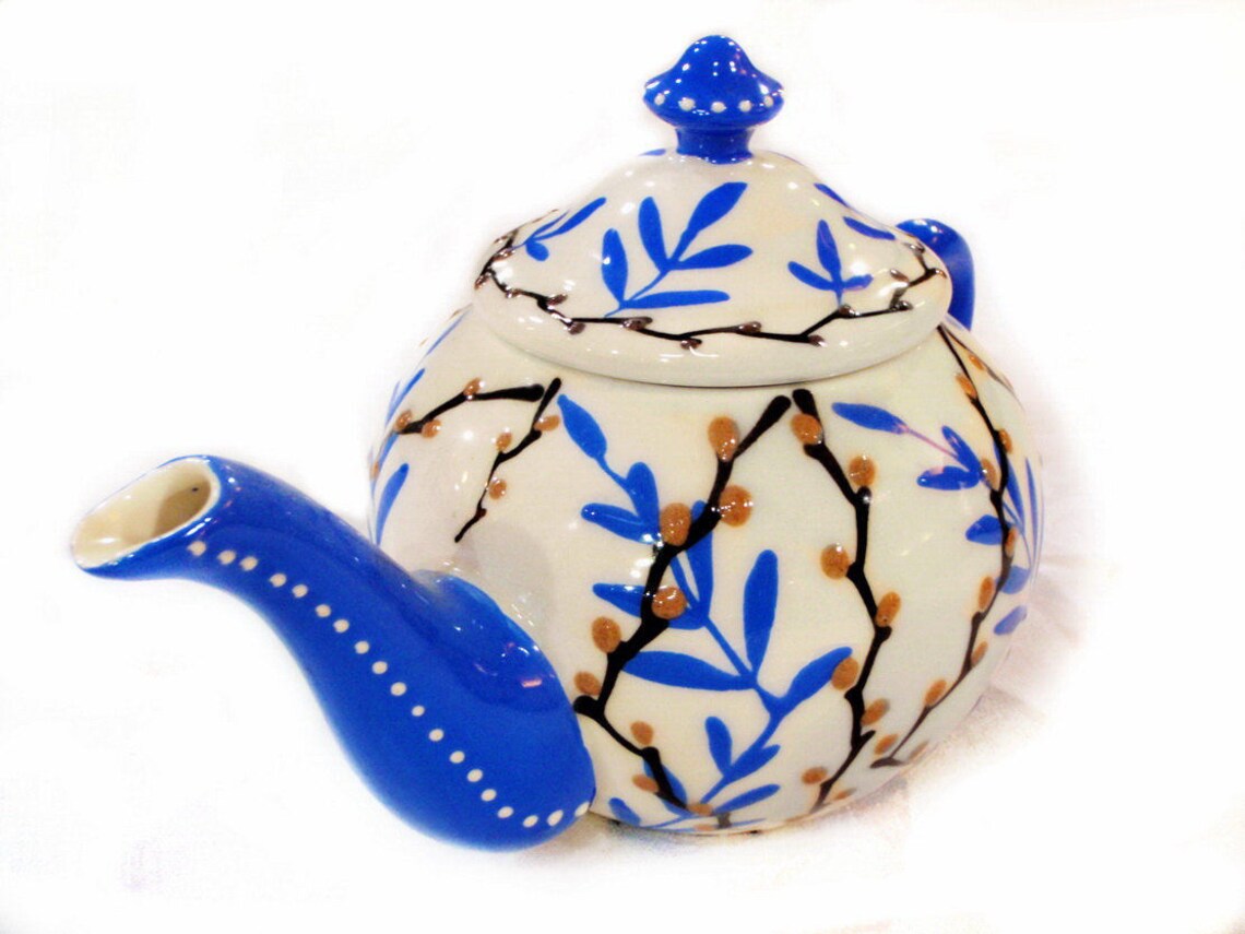 Art Deco Czech 10pc Tea Set Bohemian Hand Painted Tea Pot - Etsy