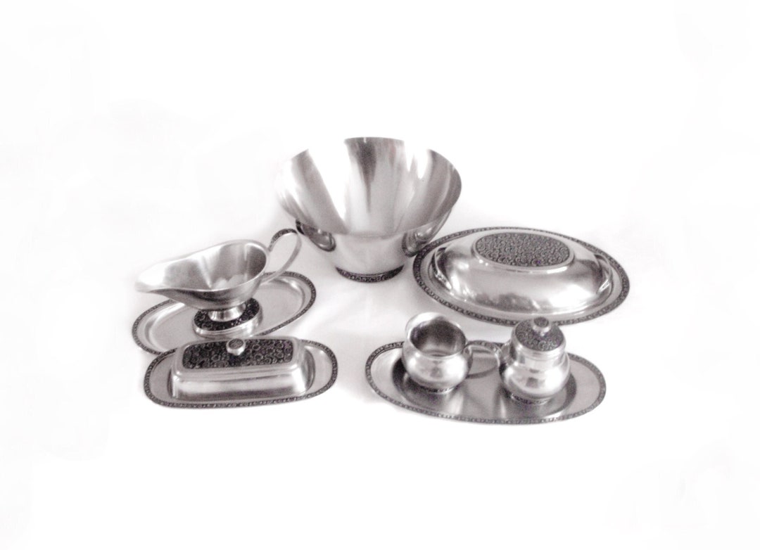 12 Pc Oneida Stainless Serving Set/mediterranea Oneida Set With Covered ...